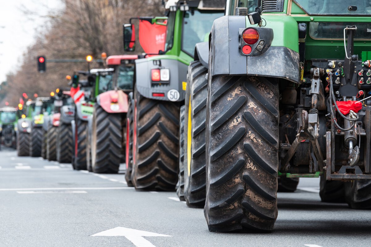 Demo in München: Tausende Landwirte mit Traktor in der Stadt